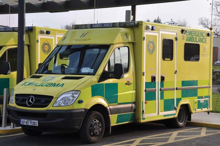 HSE National Ambulance Service and Dublin Fire Brigade staff wear ...