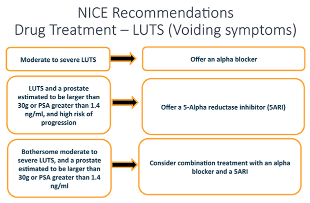 Assessment and management of male LUTS