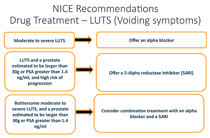 Assessment and management of male LUTS