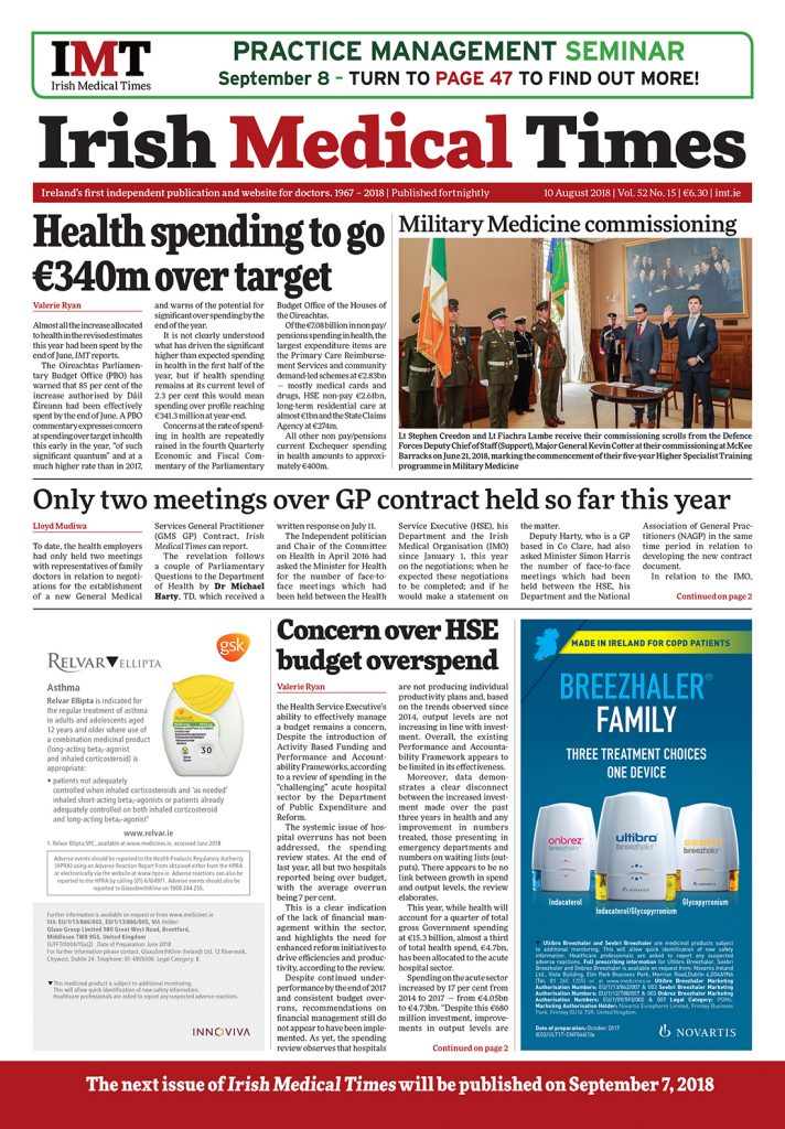 10 August 2018 - Irish Medical Times