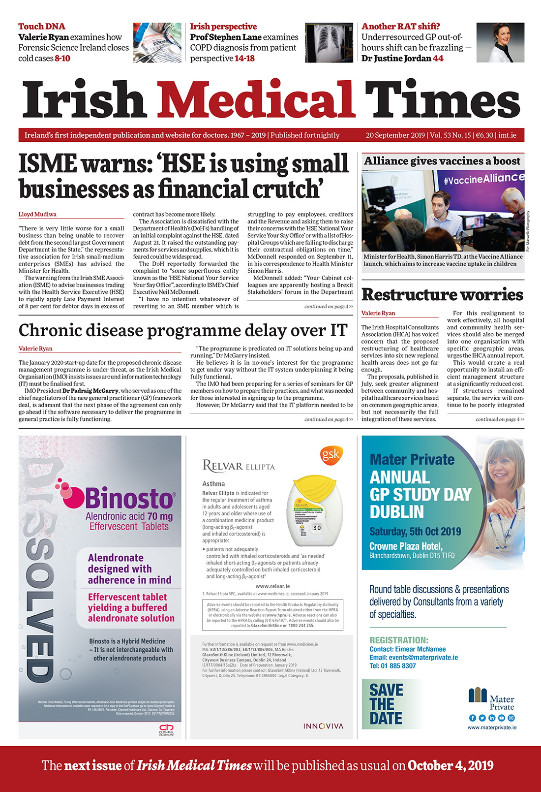 20 September 2019 - Irish Medical Times