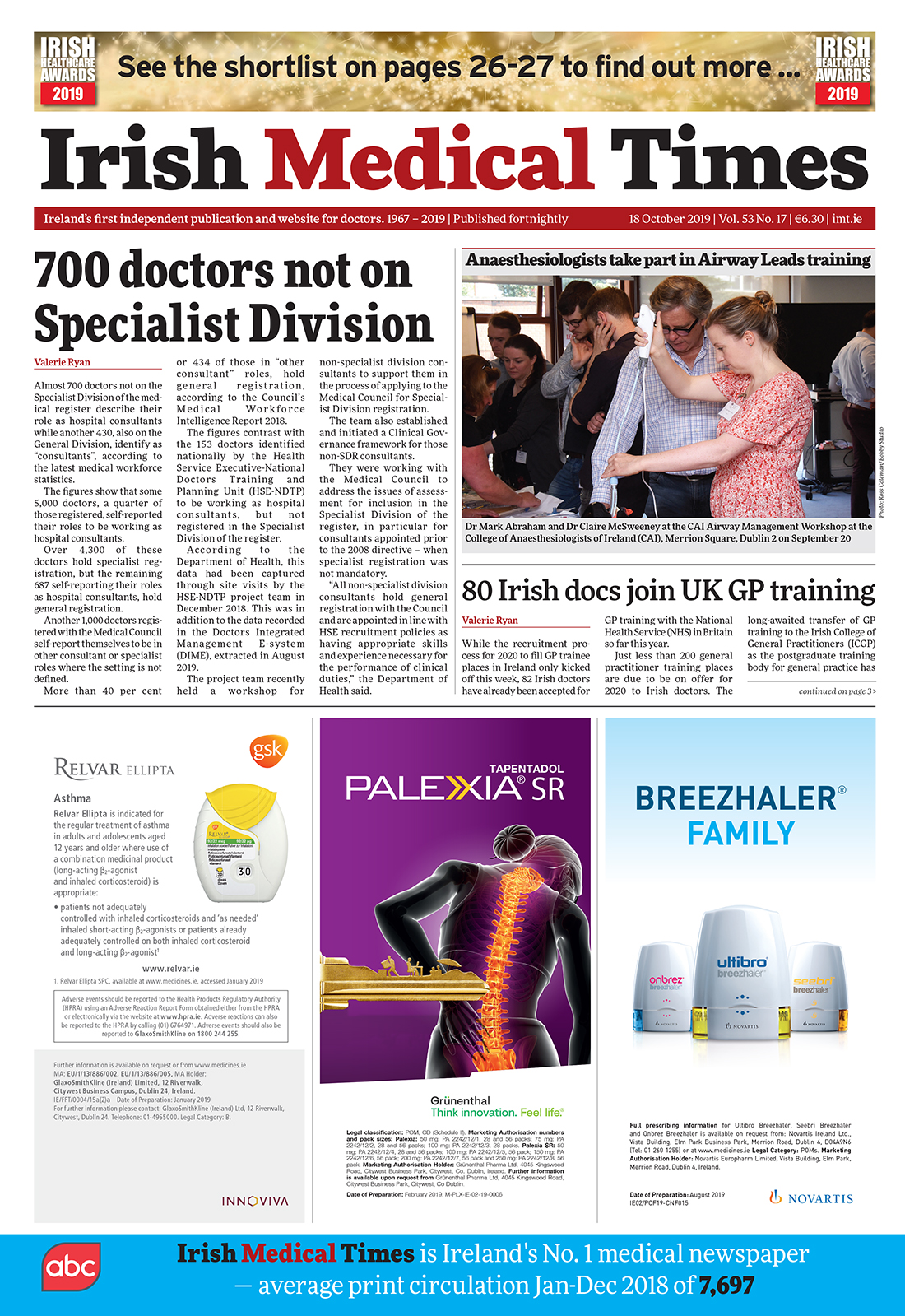 18 October 2019 - Irish Medical Times